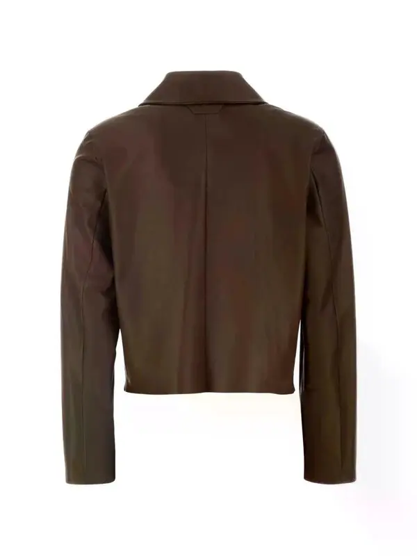 SALVATORE SANTORO Buttoned Leather Jacket - Brown