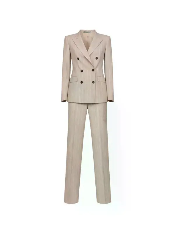 Tagliatore Pinstriped Double-breasted Suit - Neutrals
