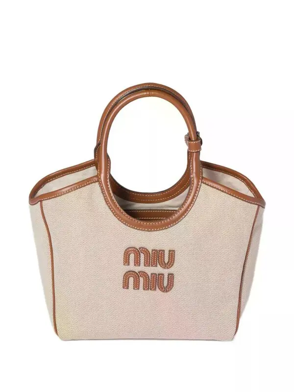 Miu Miu Ivy Canvas Tote Bag