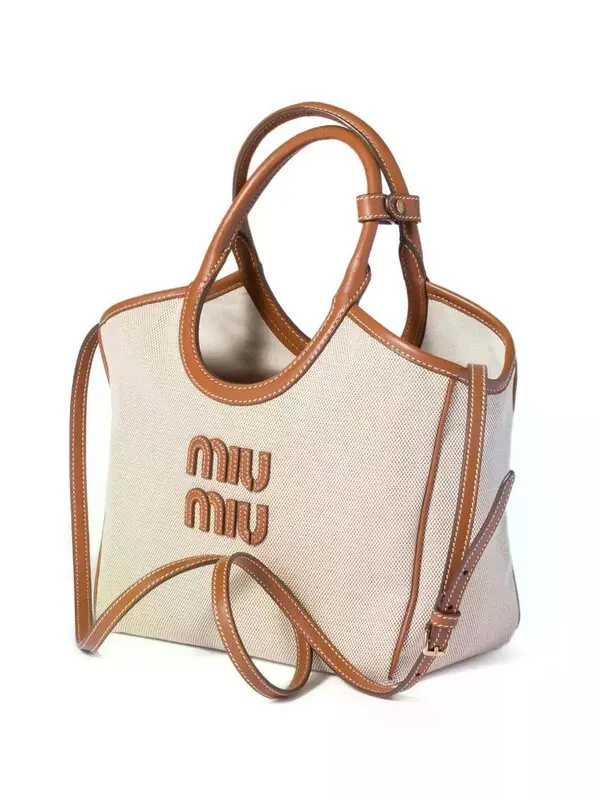 Miu Miu Ivy Canvas Tote Bag