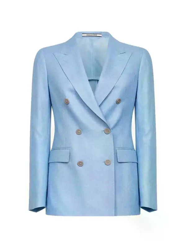 Tagliatore Peak-lapel Double-breasted Blazer - Blue