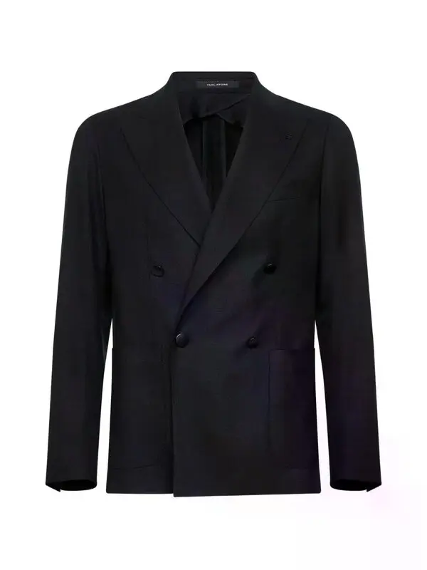 Tagliatore Double-breasted Peak-lapel Blazer - Black