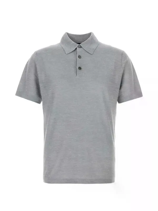 Brioni Melange Polo Shirt - Grey