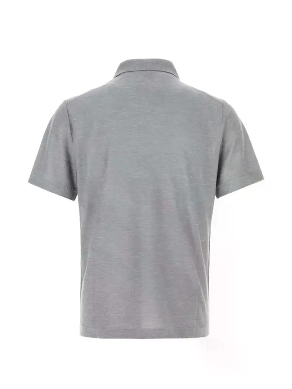 Brioni Melange Polo Shirt - Grey