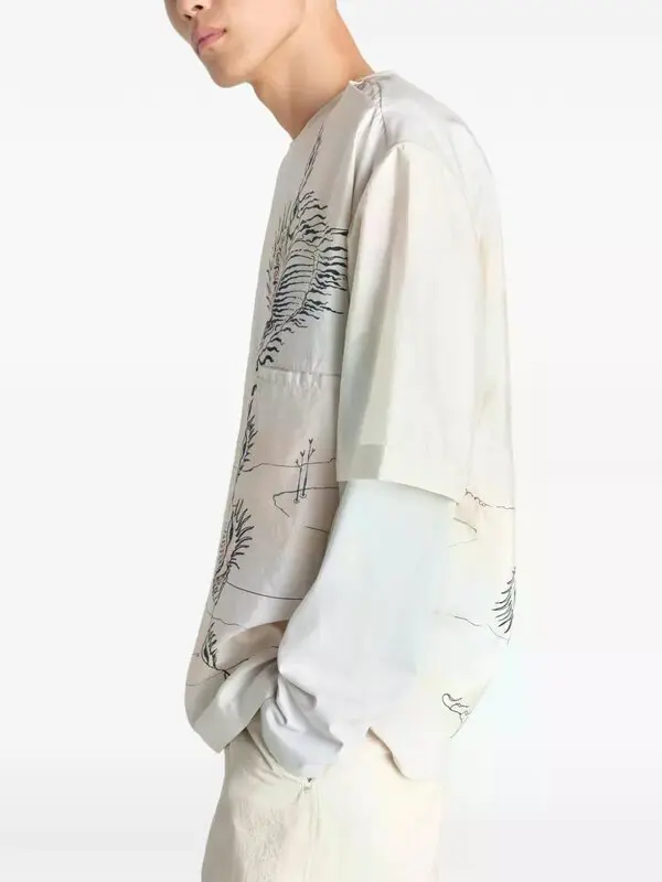 LEMAIRE Button Printed T-shirt