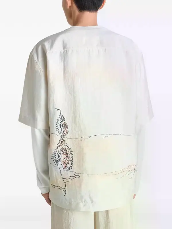 LEMAIRE Button Printed T-shirt