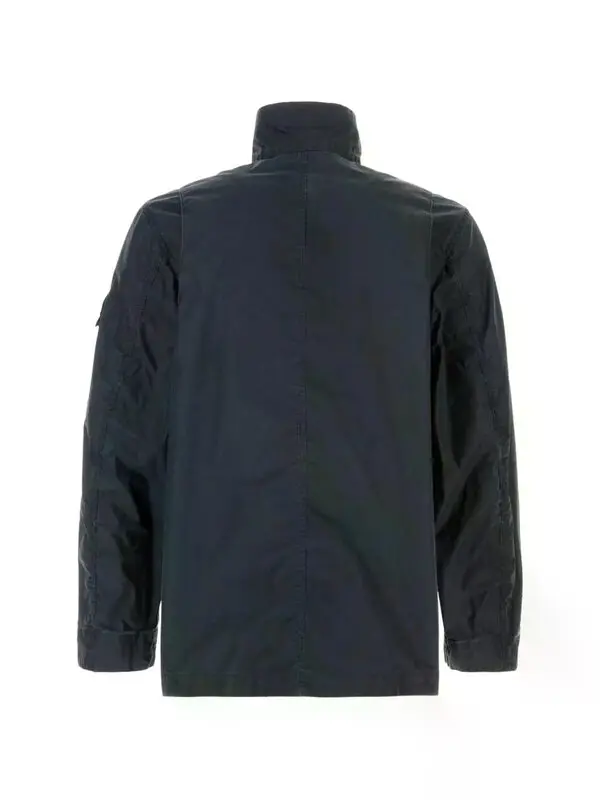 Stone Island Pigmented Wax Jacket - Blue