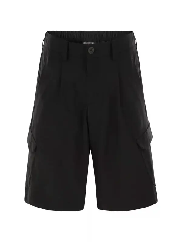 Herno Cargo Pleated Shorts - Black