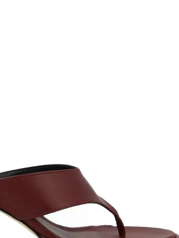 AeydĒ Leather Heeled Sandals - Red