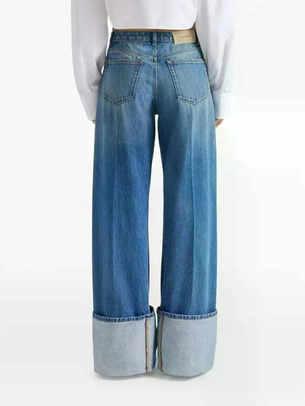 Givenchy Turn-up Cotton Jeans - Blue