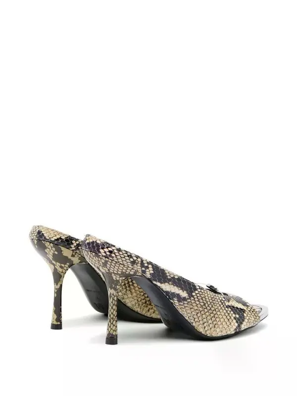 DIESEL® D-diam's Python-effect Heeled Mules
