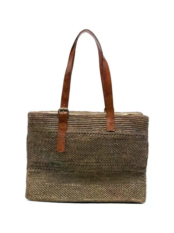 IBELIV Nomade Woven Raffia Tote Bag - Brown