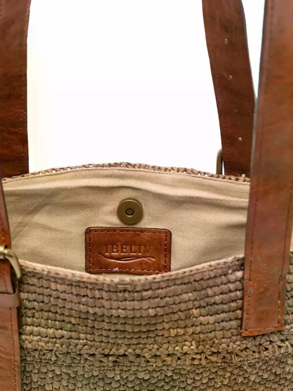 IBELIV Nomade Woven Raffia Tote Bag - Brown