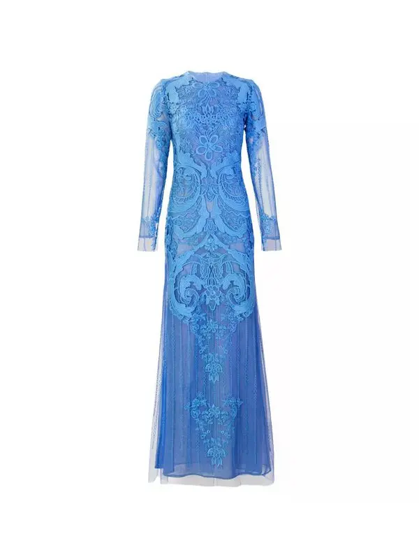 Silvia Tcherassi Lace Long-sleeve Maxi Dress