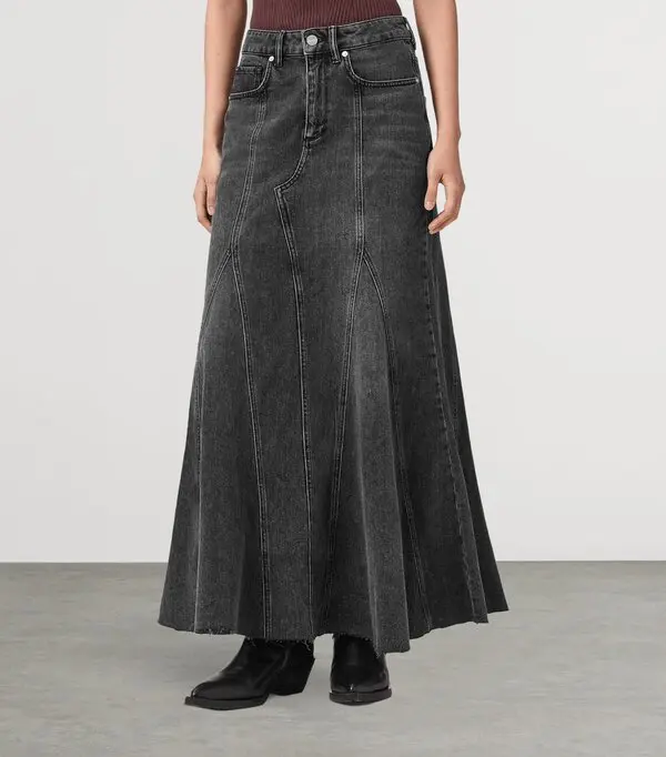 ALLSAINTS Alma Denim Maxi Skirt