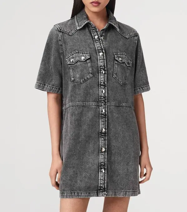 ALLSAINTS Denim Mini Shirt Dress
