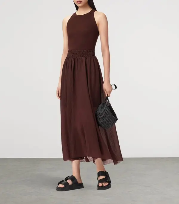 ALLSAINTS Ribbed Zenia Midi Dress