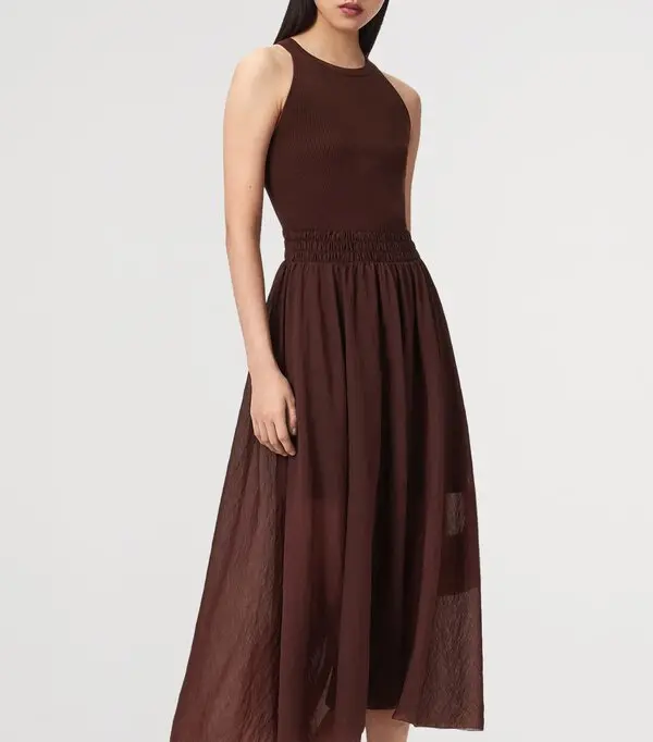 ALLSAINTS Ribbed Zenia Midi Dress