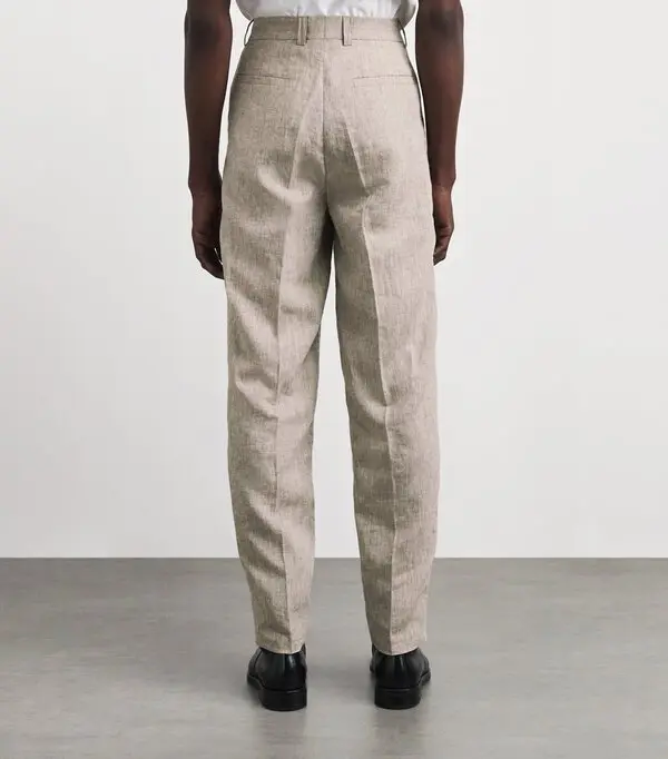 YVES SALOMON Linen Straight Trousers