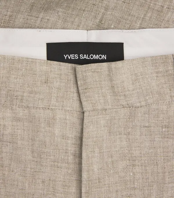 YVES SALOMON Linen Straight Trousers