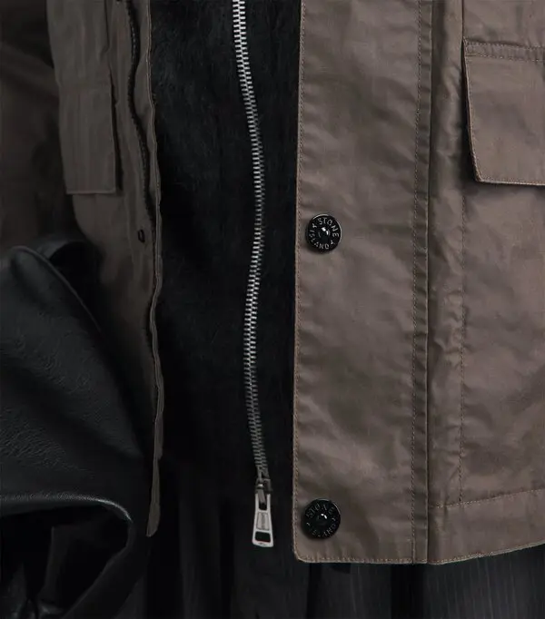 Stone Island Waxed Canvas Field Jacket - Brown