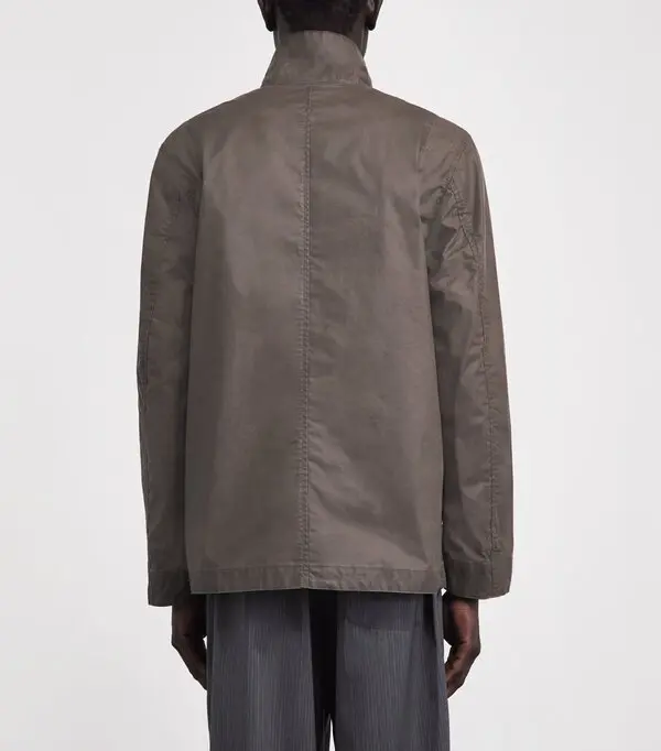 Stone Island Waxed Canvas Field Jacket - Brown