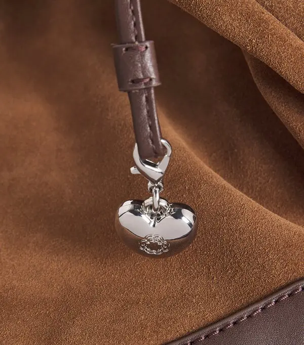 Maje Leather And Suede Milpi Tote - Brown
