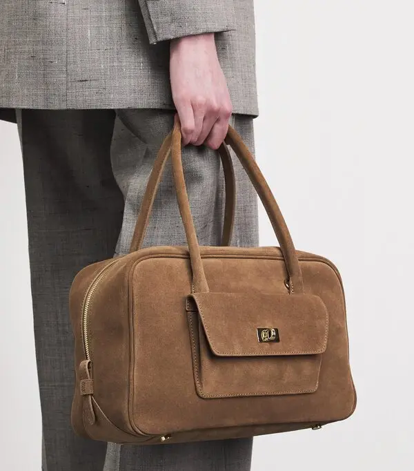 Sandro Suede Ezmeh Shoulder Bag - Brown