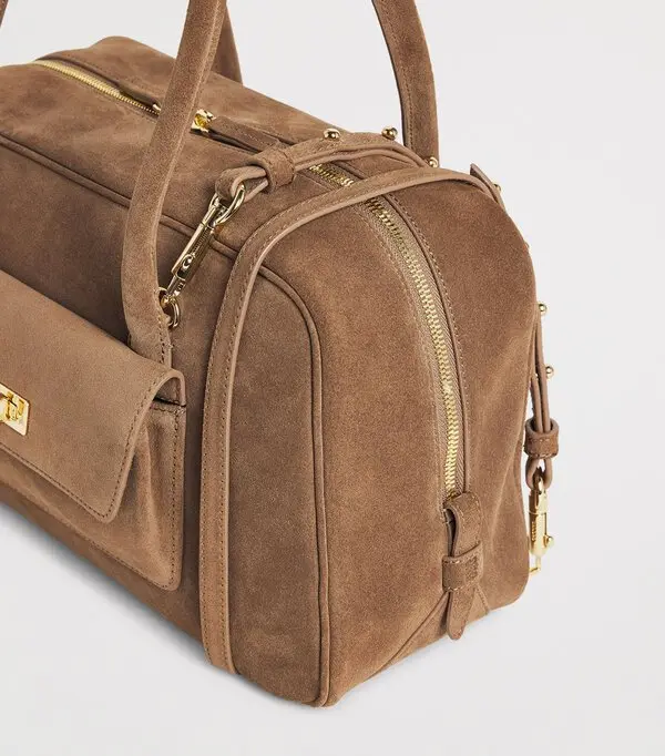 Sandro Suede Ezmeh Shoulder Bag - Brown