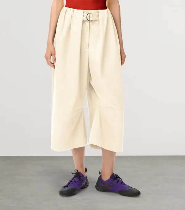 Loewe Cropped Belted Trousers