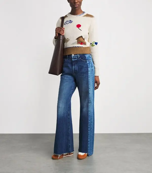 MOTHER Cotton-blend Shrunken Sweater