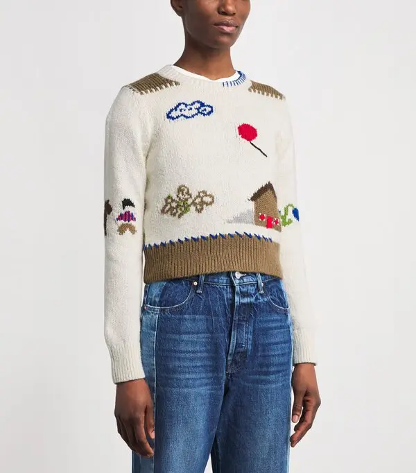 MOTHER Cotton-blend Shrunken Sweater
