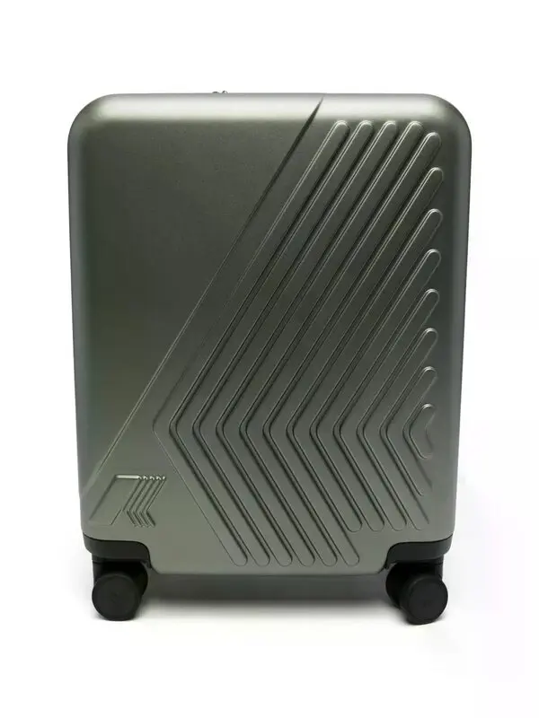 K-WAY Embossed Logo Suitcase - Green