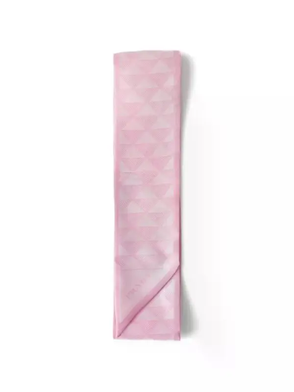 Prada Jacquard Silk Tie - Pink