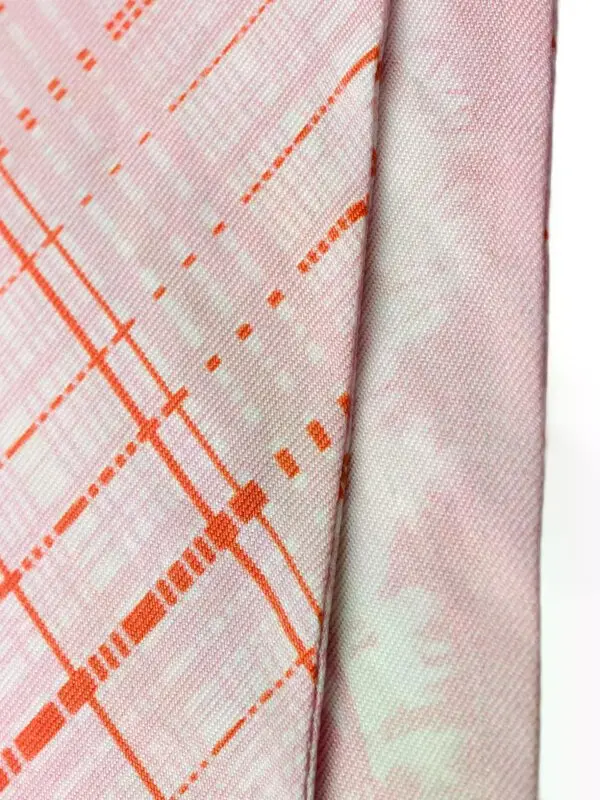 Prada Printed Silk Twill Skinny Scarf - Pink