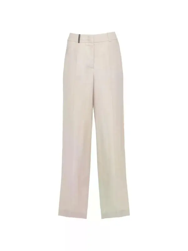 Peserico Bead-detail Wide-leg Trousers