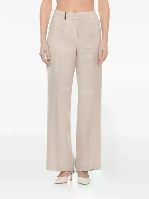 Peserico Bead-detail Wide-leg Trousers