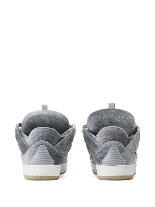 LANVIN Curb Chevron-lace Sneakers - Grey