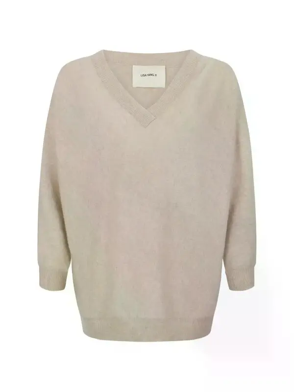 LISA YANG V-neck Long-sleeve Sweater