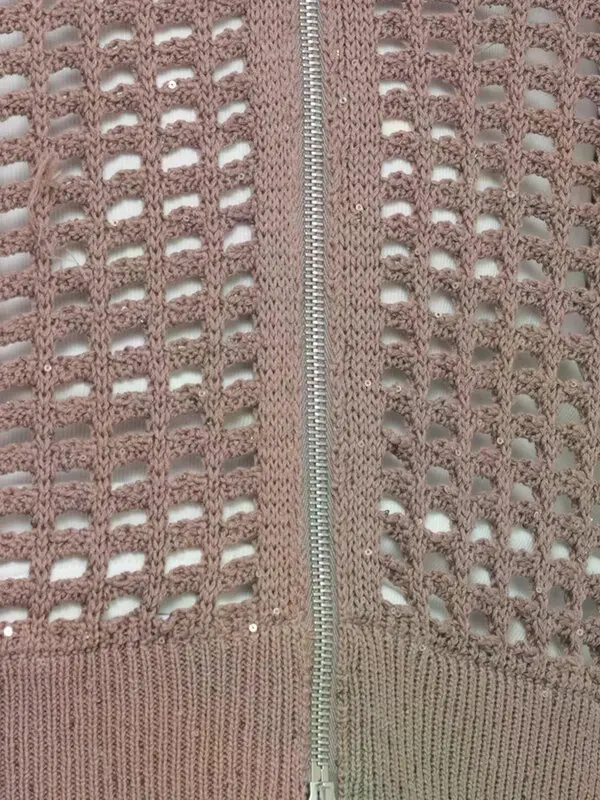 Peserico Open-knit Zip Cardigan