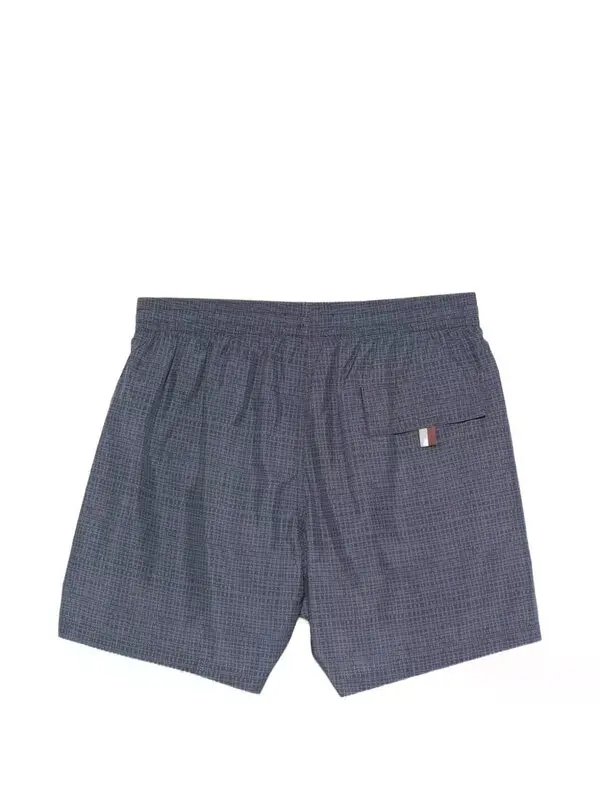 Canali Patterned Swim Shorts - Blue