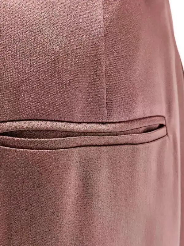 ALYSI Wide Leg Palazzo Pants With Rear Welt Pocket