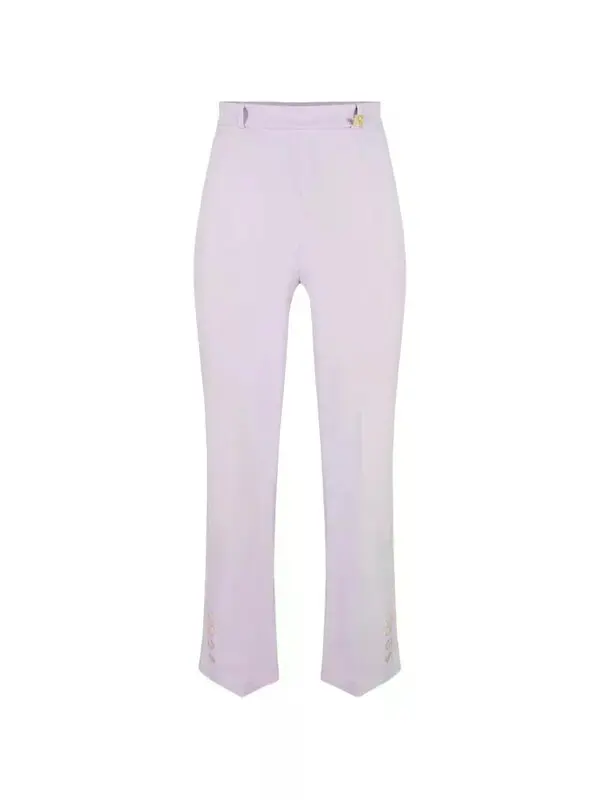 Elisabetta Franchi Crepe Button Trousers