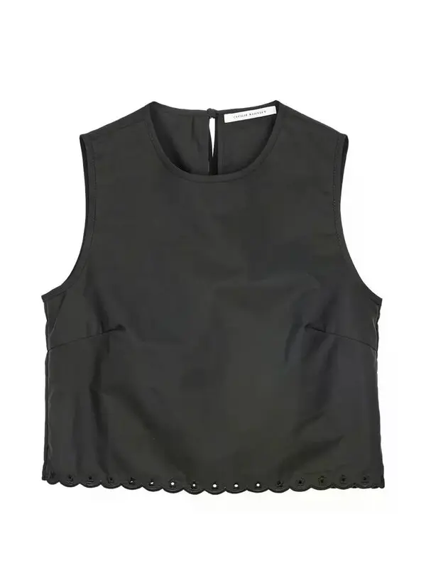 Cecilie Bahnsen Broderie Anglaise Sleeveless Top - Black