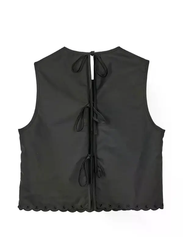 Cecilie Bahnsen Broderie Anglaise Sleeveless Top - Black