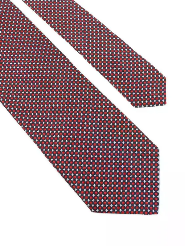 LANVIN Patterned Neck Tie - Blue