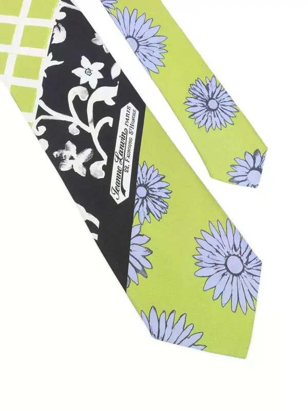 LANVIN Floral Patchwork Tie