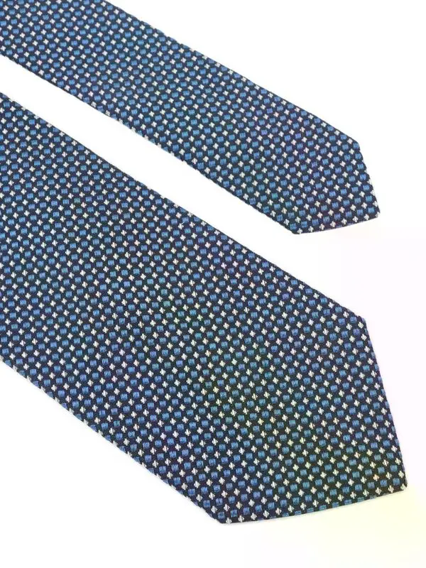 LANVIN Patterned Neck Tie - Blue
