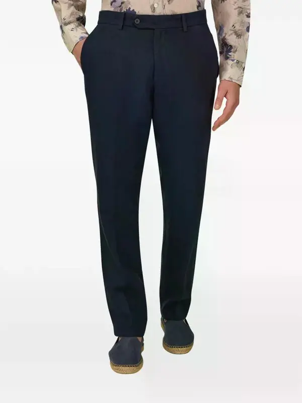 Boggi Milano Linen Trousers - Blue