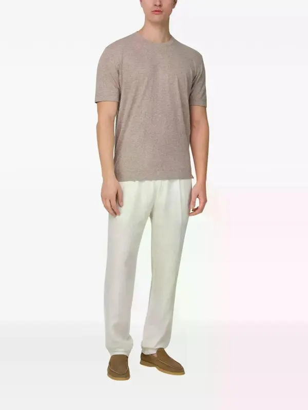 Boggi Milano City Drawstring Linen Trousers